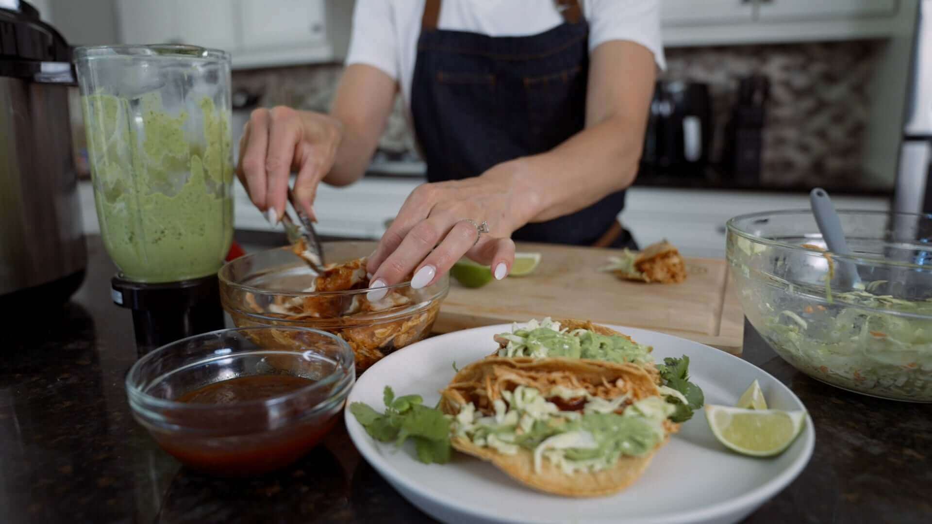 MasterChef Recipe - US Winner Kelsey's BBQ Pulled Cajun Chicken Tacos
