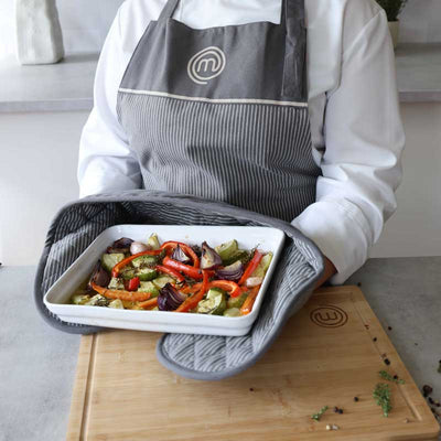 Official MasterChef Cotton Chef Apron - Earth Grey Kitchenware UK