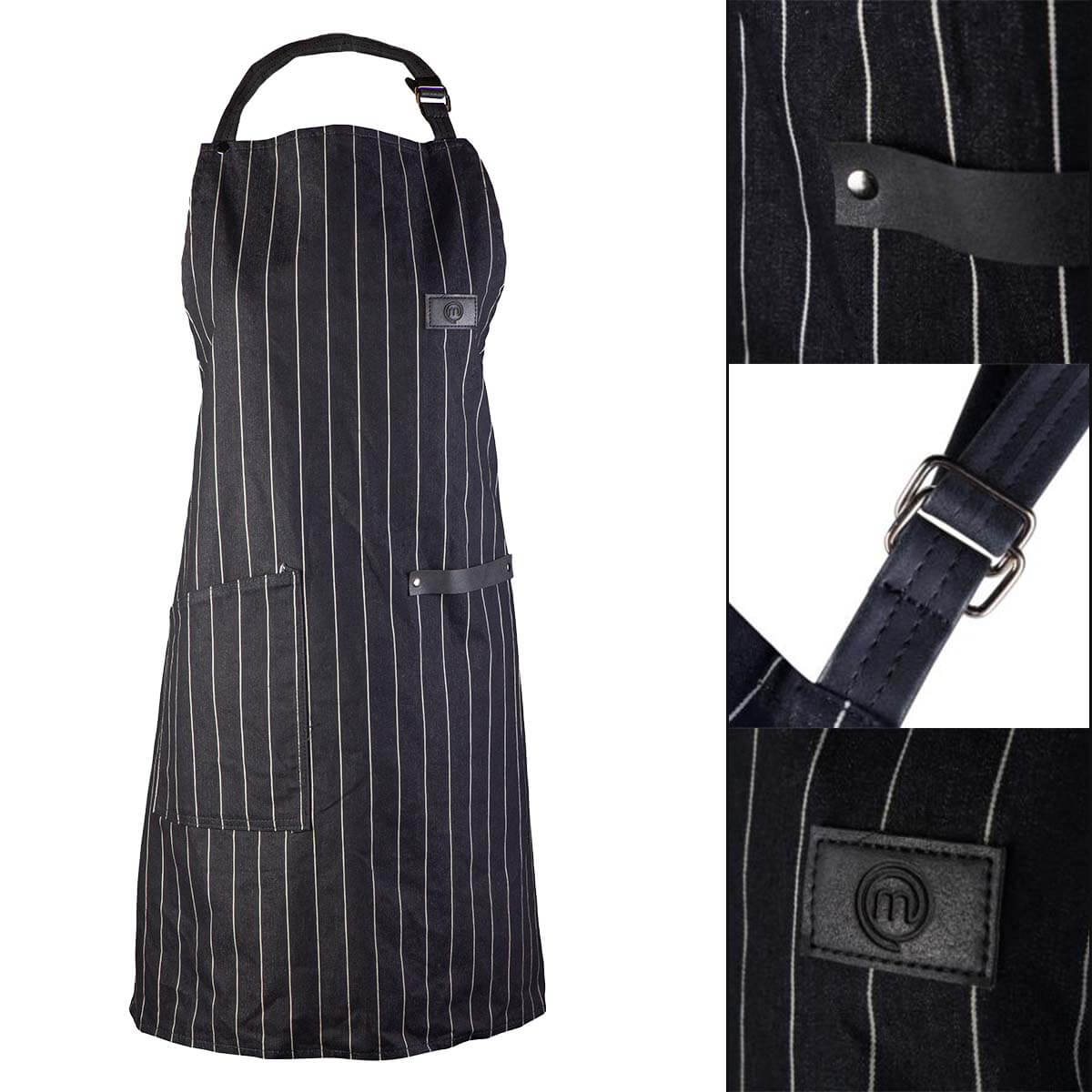 Official MasterChef Cotton Chef Apron - Essential Black Kitchenware UK