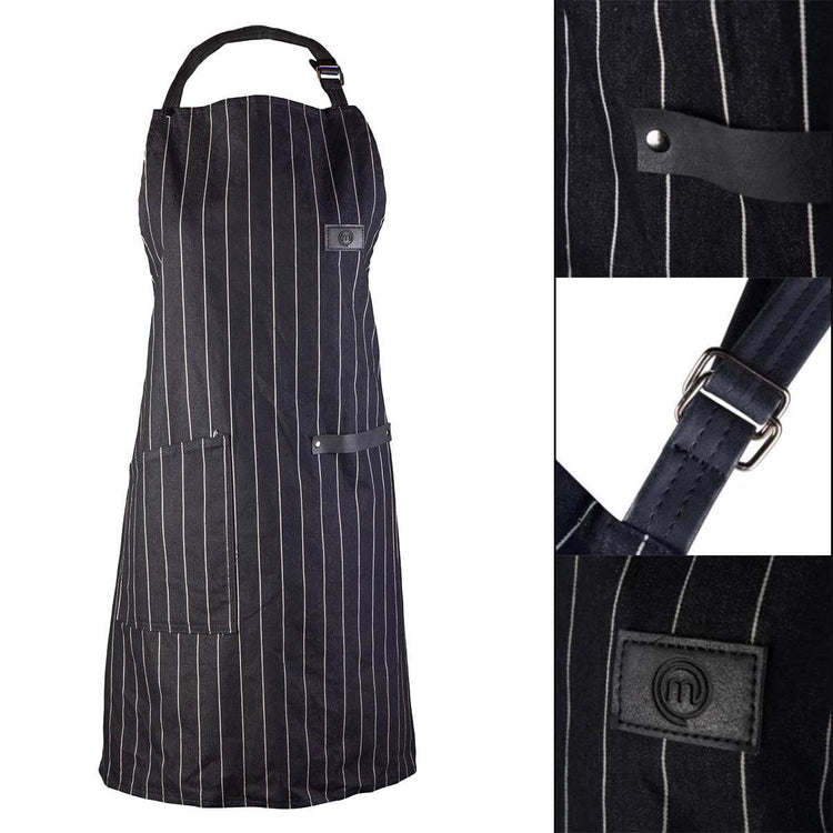 Official MasterChef Cotton Chef Apron - Essential Black Kitchenware UK