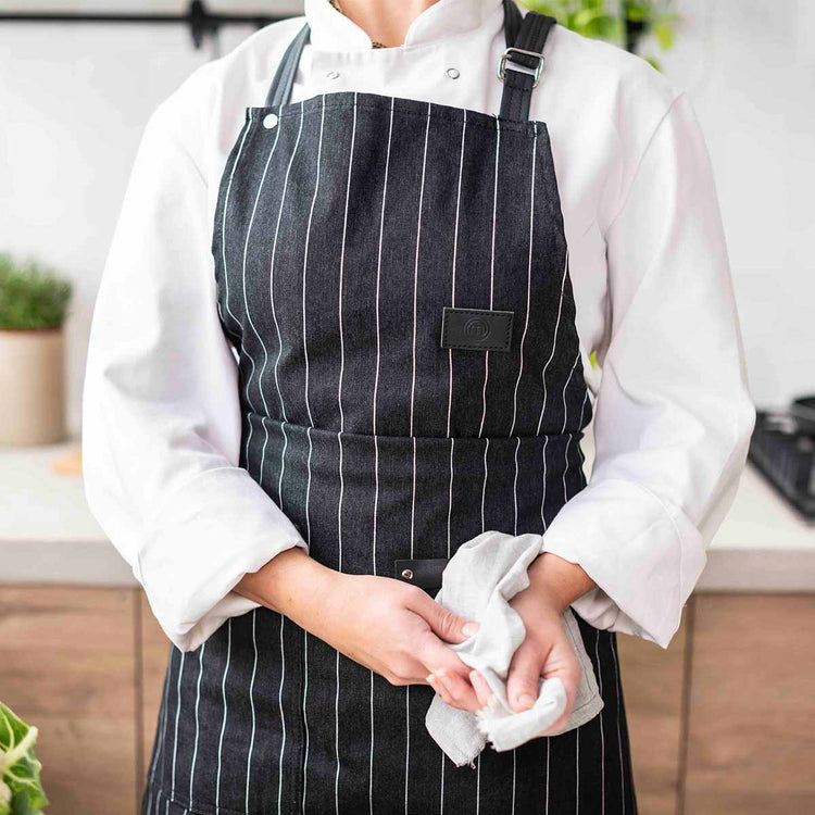 Official MasterChef Cotton Chef Apron - Essential Black Kitchenware UK