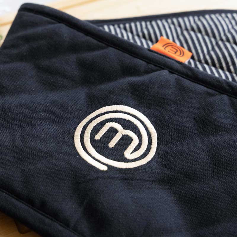 Official MasterChef Double Oven Gloves - Elite Black Kitchenware UK