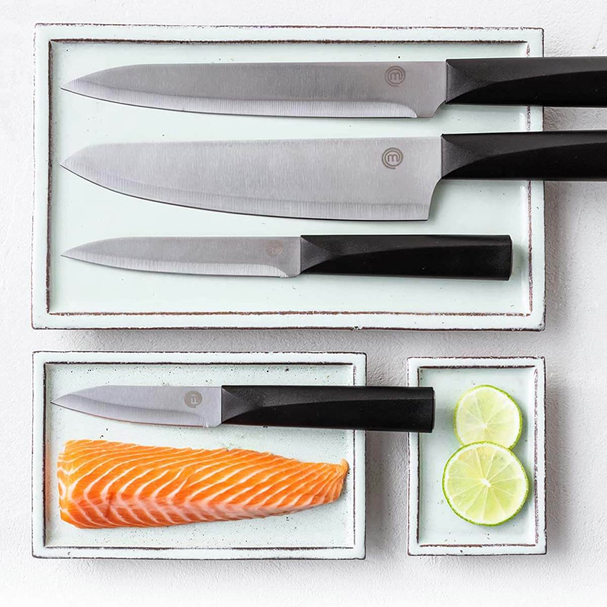 Official MasterChef Japanese Knives 5pcs - Essential Black Kitchenware UK