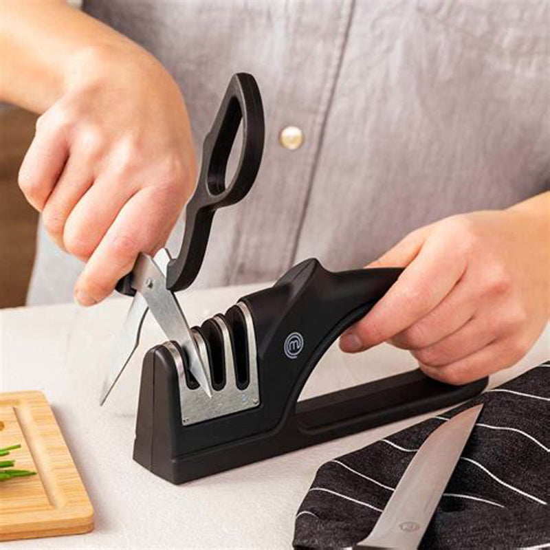 Official MasterChef Knife Sharpener - Essential Black Kitchenware UK
