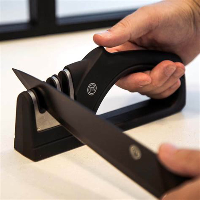 Official MasterChef Knife Sharpener - Essential Black Kitchenware UK